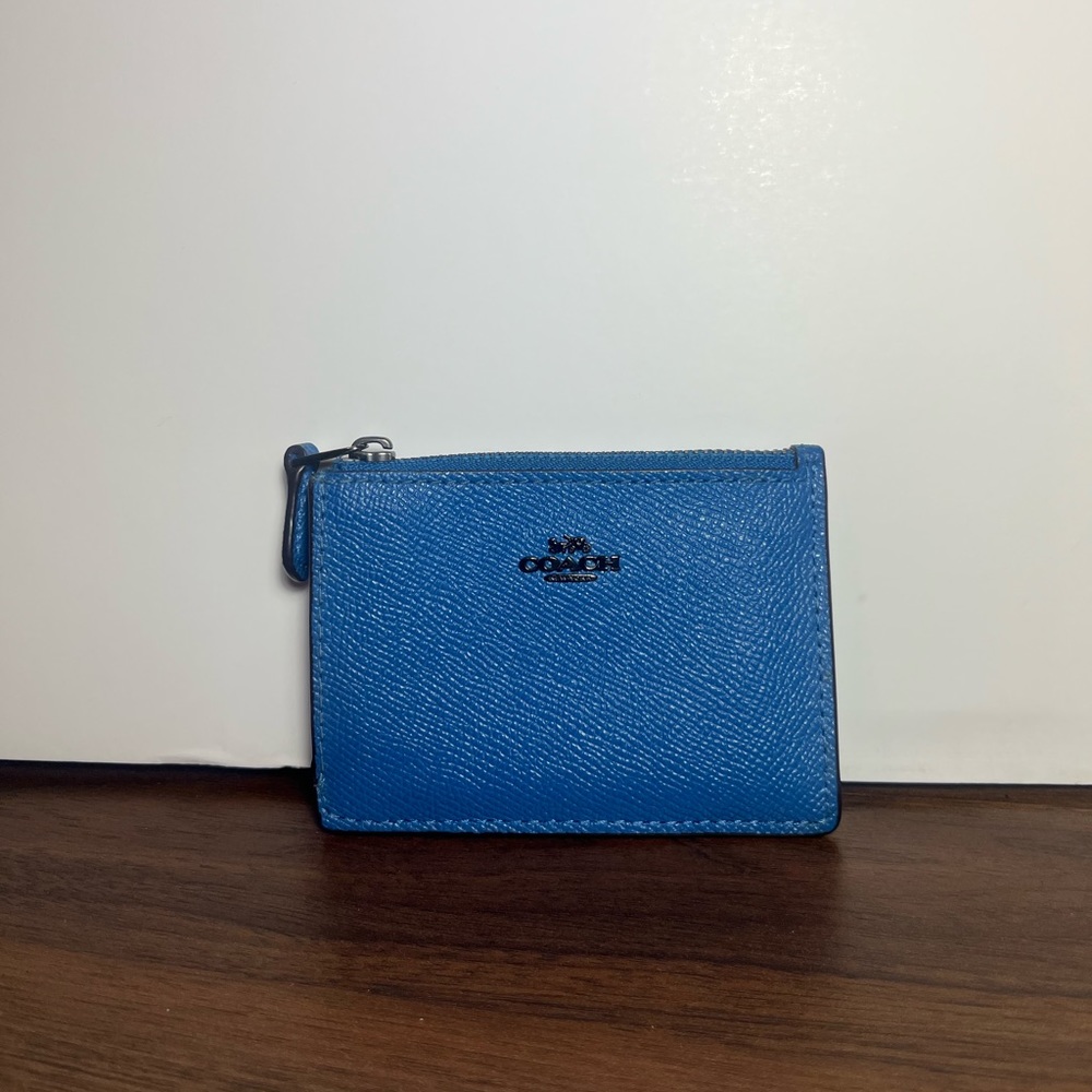 Unisex Coach Wallet In Vivid Blue Color Slim - Gem